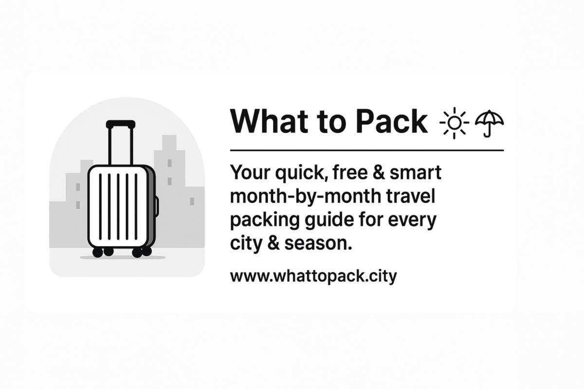 What to Pack: Monthly Travel Packing Tips by City